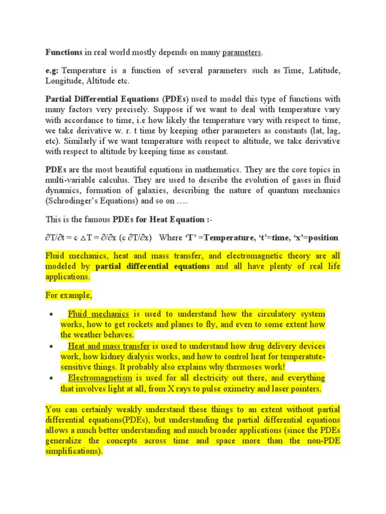 Applications of PDE Unit1,2 | PDF | Partial Differential Equation ...