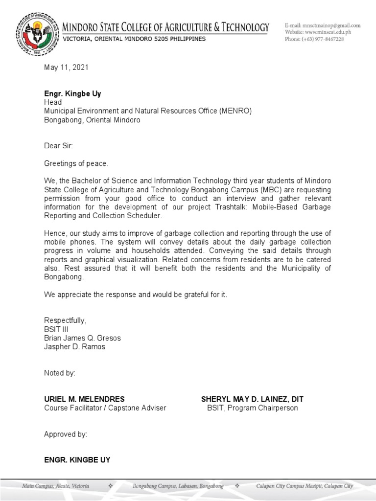 Request Letter | PDF