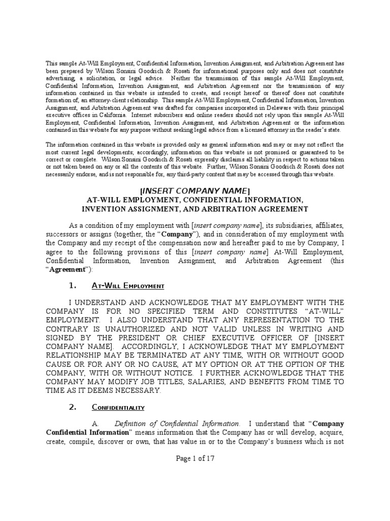 FII - Form of Invention Assignment Agreement | PDF | Arbitration ...
