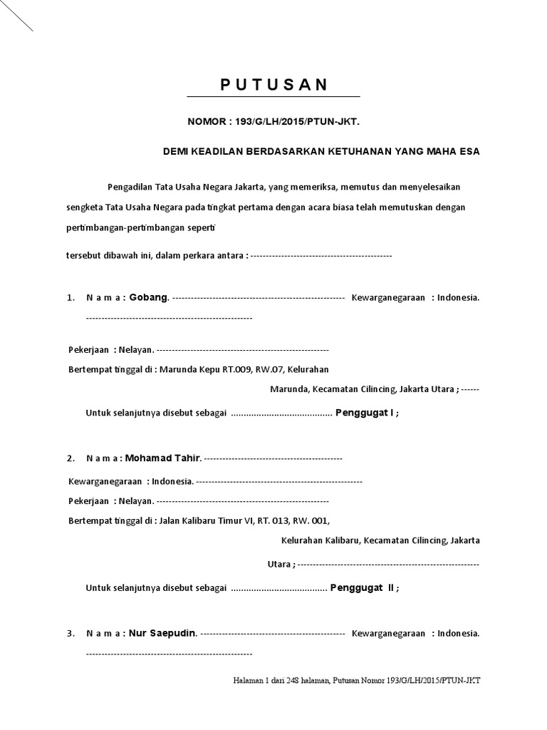 Contoh Putusan | PDF