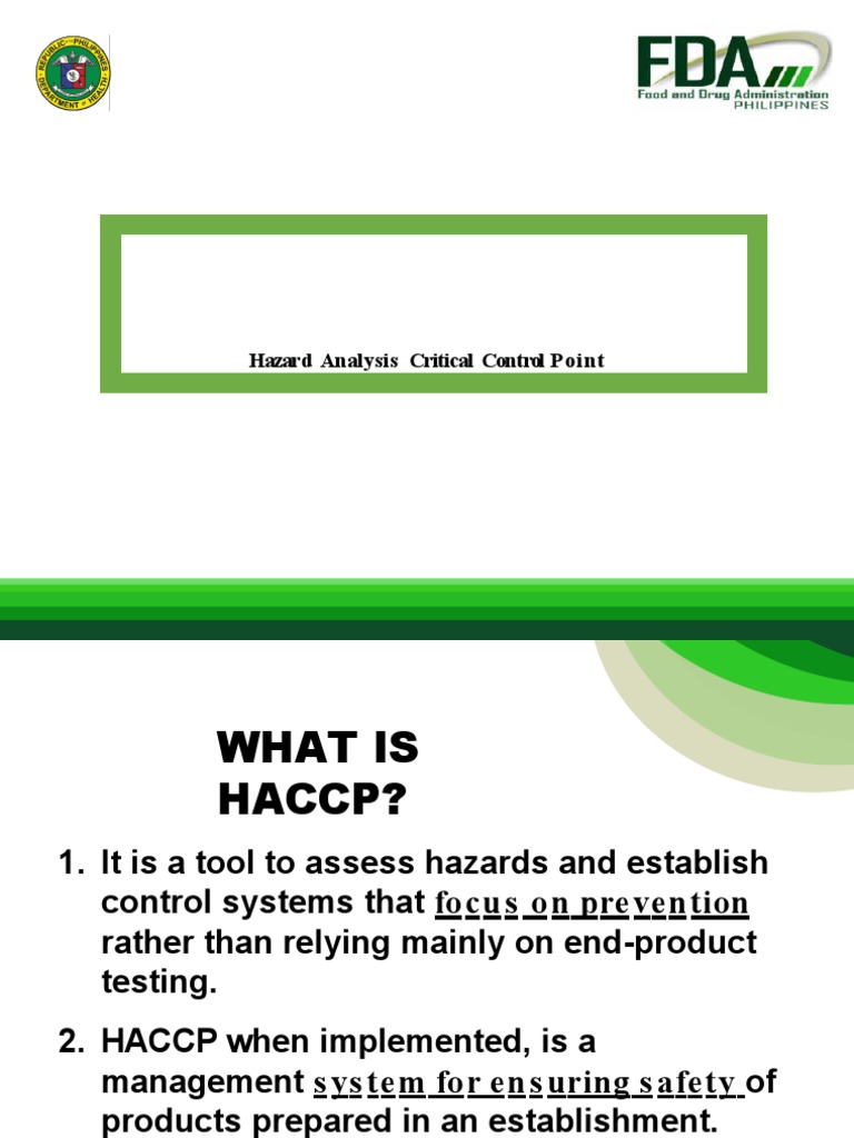 Hazard Analysis Critical Control Point | PDF | Hazard Analysis And ...