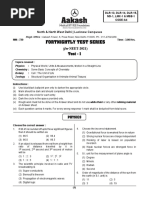 Aakash FTS 2024 | PDF | Chemistry | Applied And Interdisciplinary Physics