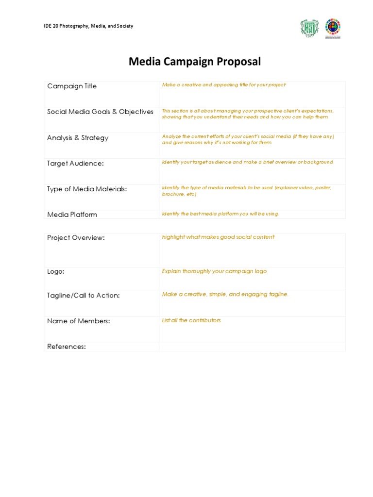 Media Campaign Proposal: A Strategic Social Media Plan to Engage Target ...