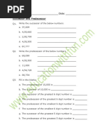 Class 4 Ascending and Descending Order Worksheet | PDF