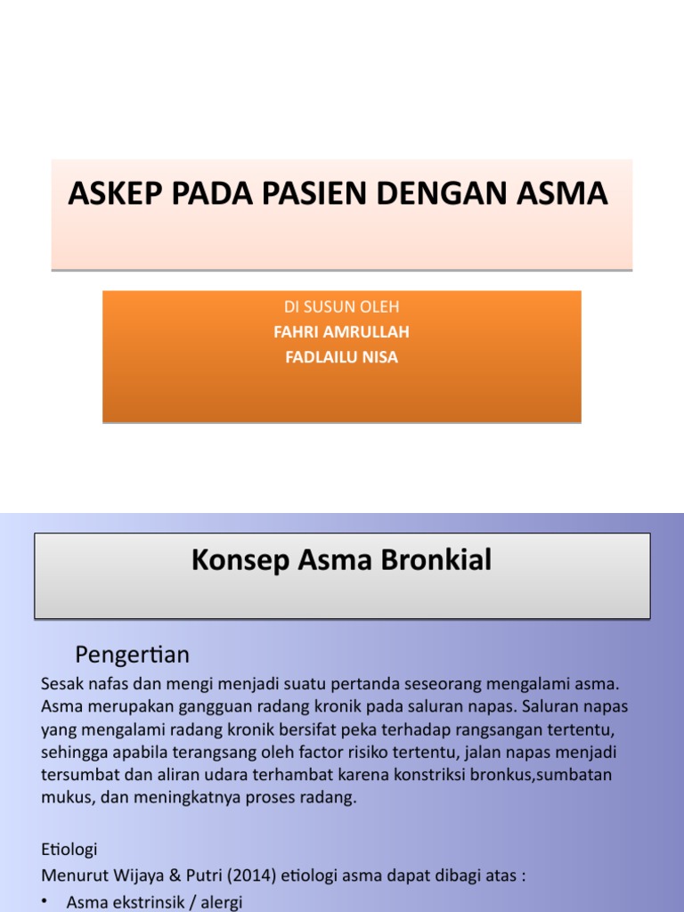 Askep Pada Pasien Dengan Asma Ppt... Fix | PDF