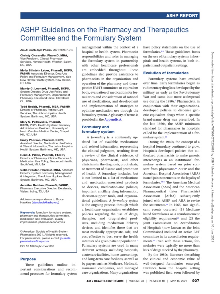GDL Pharmacy Therapeutics Committee Formulary System | PDF | Evidence ...