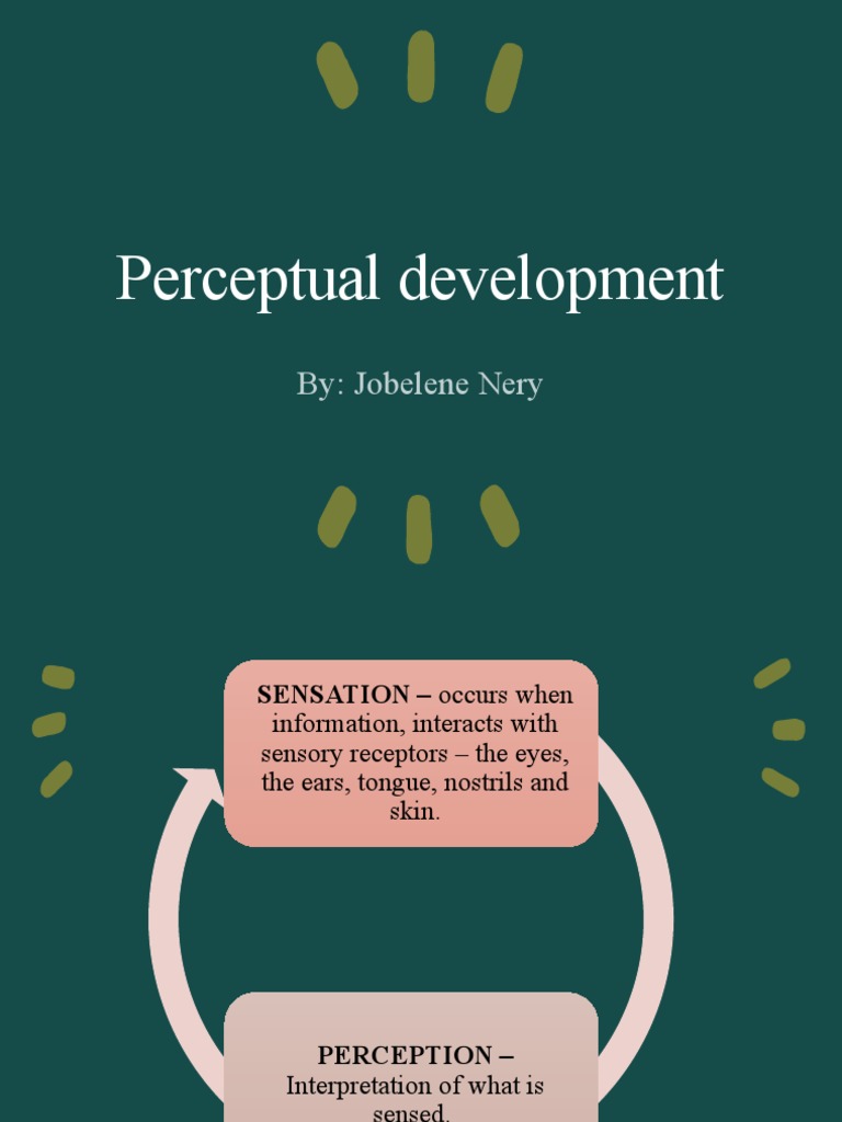 Perceptual Development: By: Jobelene Nery | PDF | Senses | Perception