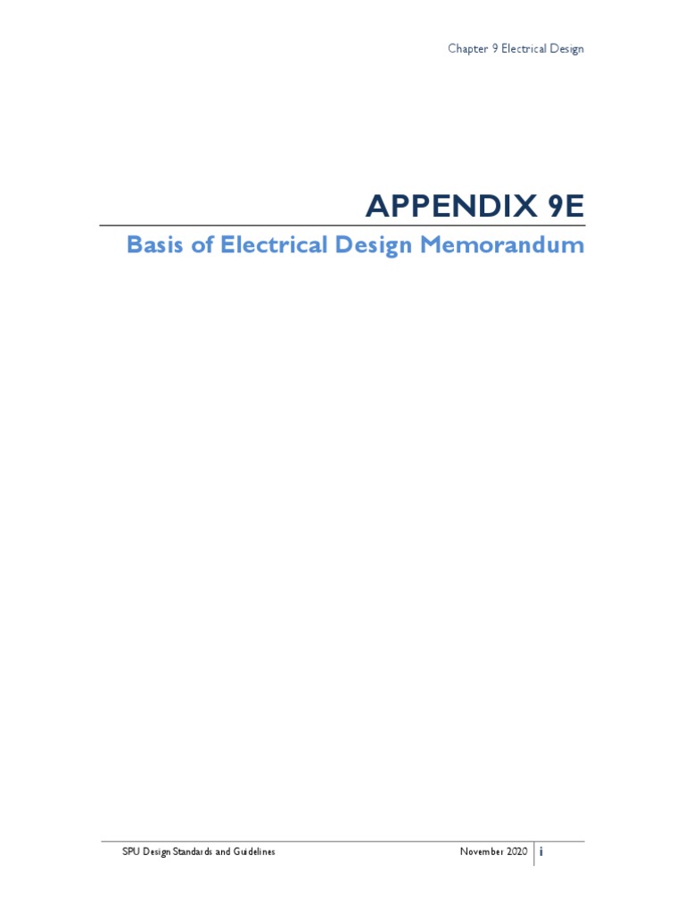 Basis of Electrical Design Memo | PDF | Mains Electricity | Electricity