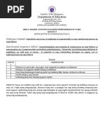 Grade 6 MAPEH Performance Tasks Q4 | PDF | Cognition