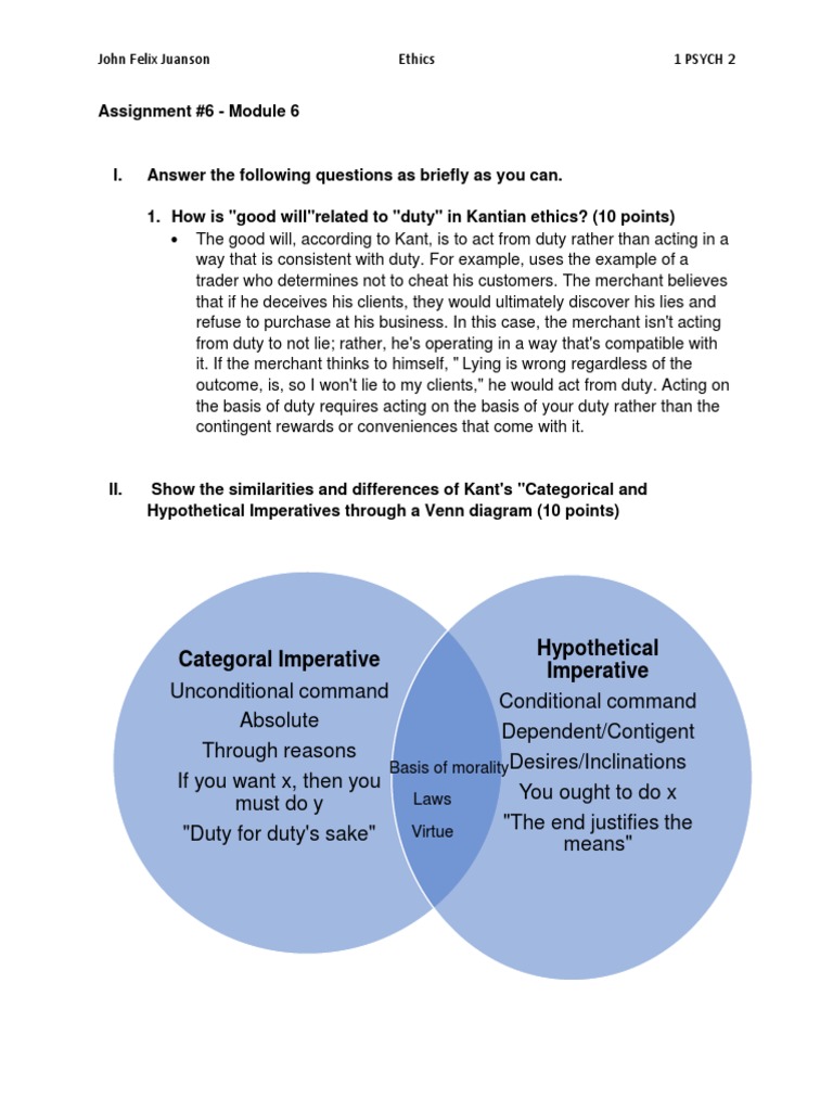 Kantian Ethics Comparative Analysis | PDF | Philosophical Movements | Ethical Theories