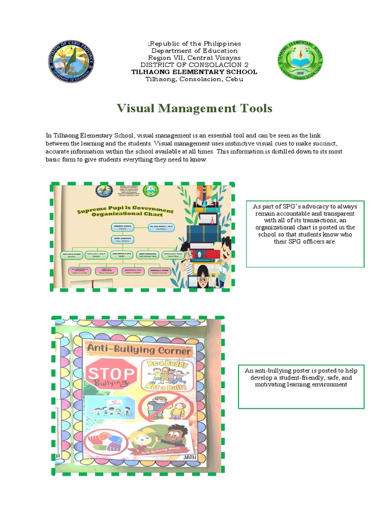 Visual Management Tools: Tilhaong Elementary School | PDF | Gender ...