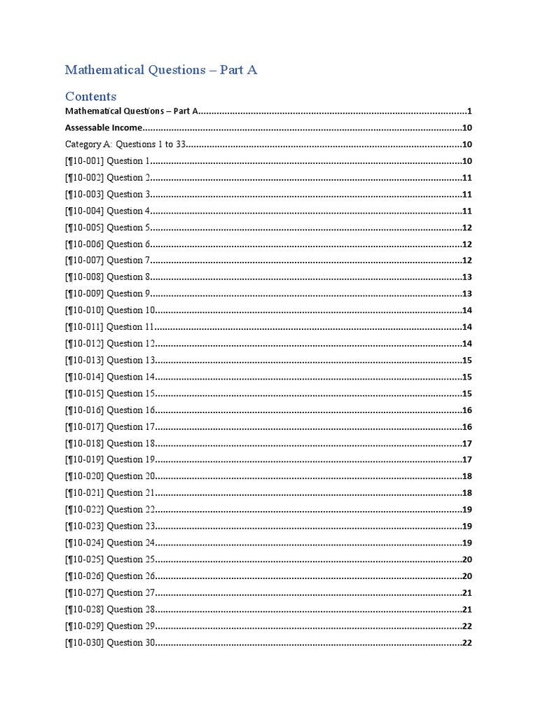 Mathematical Questions - Part A | PDF | Economies | Public Finance