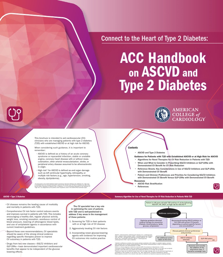 ACC Handbook Ascvd Type 2 Diabetes: On and | PDF | Coronary Artery ...