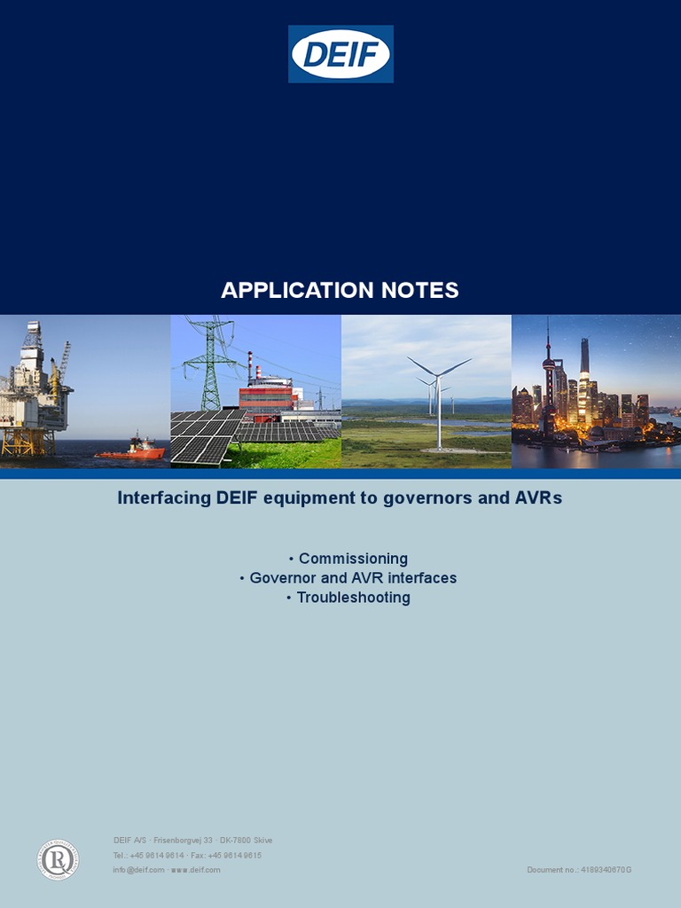 Application Notes Interfacing Deif Equipment 4189340670 Uk | PDF ...