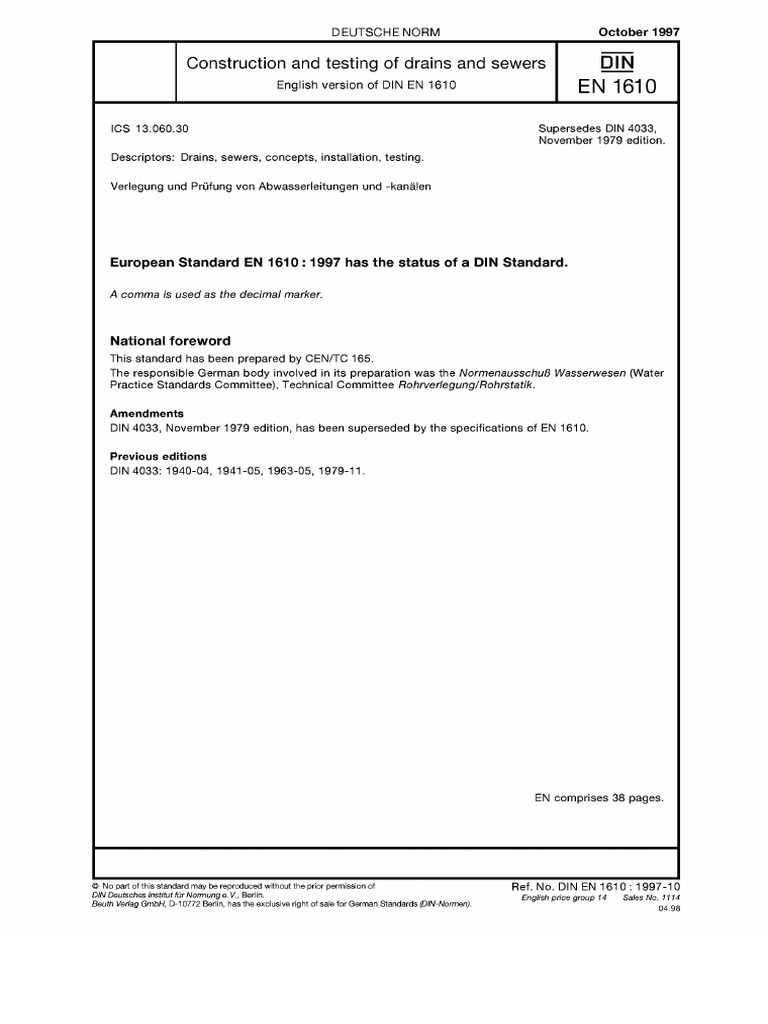 Din en 1610 1997 | PDF