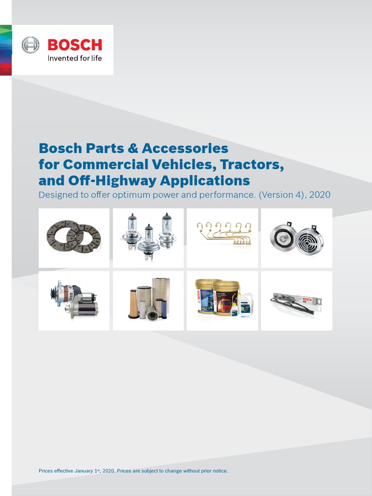 Bosch Parts & Accessories For Commercial Vehicles, Tractors, and Off ...