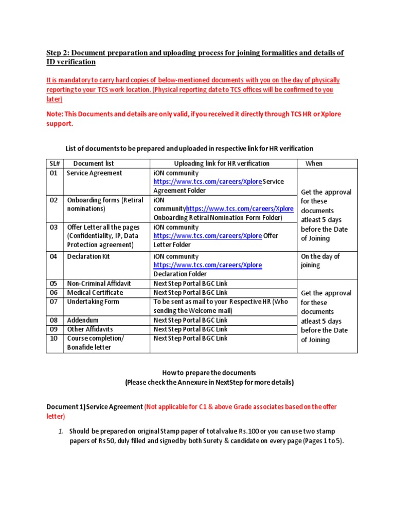 Step2 Document Preparation and Uploading Process For Joining ...