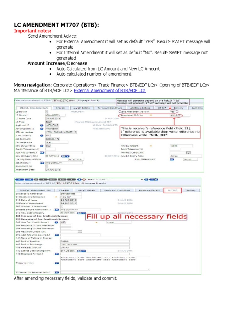LC Amendment MT707 (BTB) | PDF