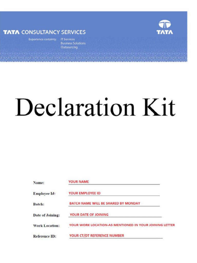 Sample Declaration Kit-V6 | PDF