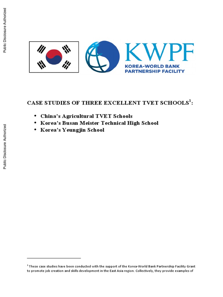 Case Studies of Three Excellent Tvet Schools | PDF | Vocational ...