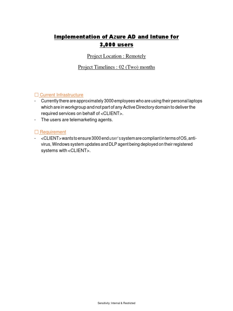 Azure AD and Intune Implementation Plan | PDF | Active Directory ...