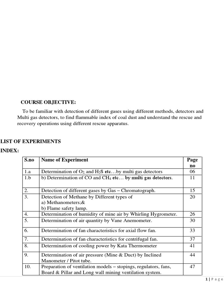 Mee Lab Manual | PDF | Gas Chromatography | Gases