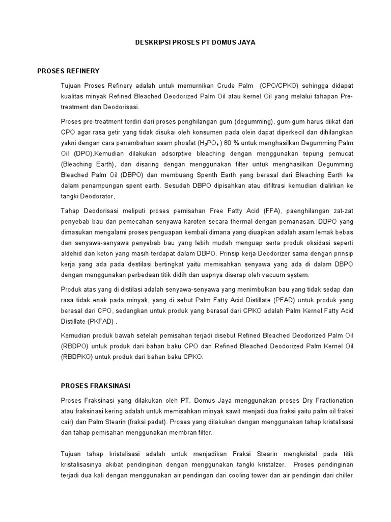Penjelasan Proses Produksi | PDF