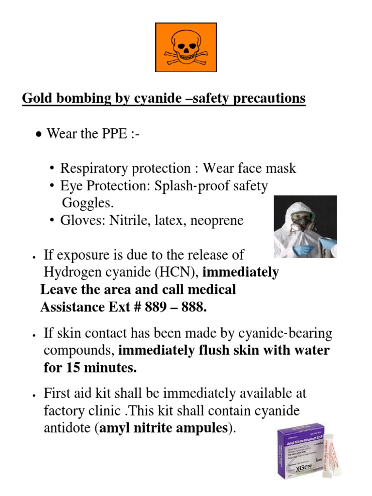 Gold Bombing by Cyanide - Safety Precautions | PDF