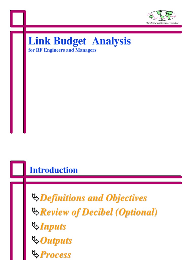 Link Budget Analysis: For RF Engineers and Managers | PDF | Decibel ...