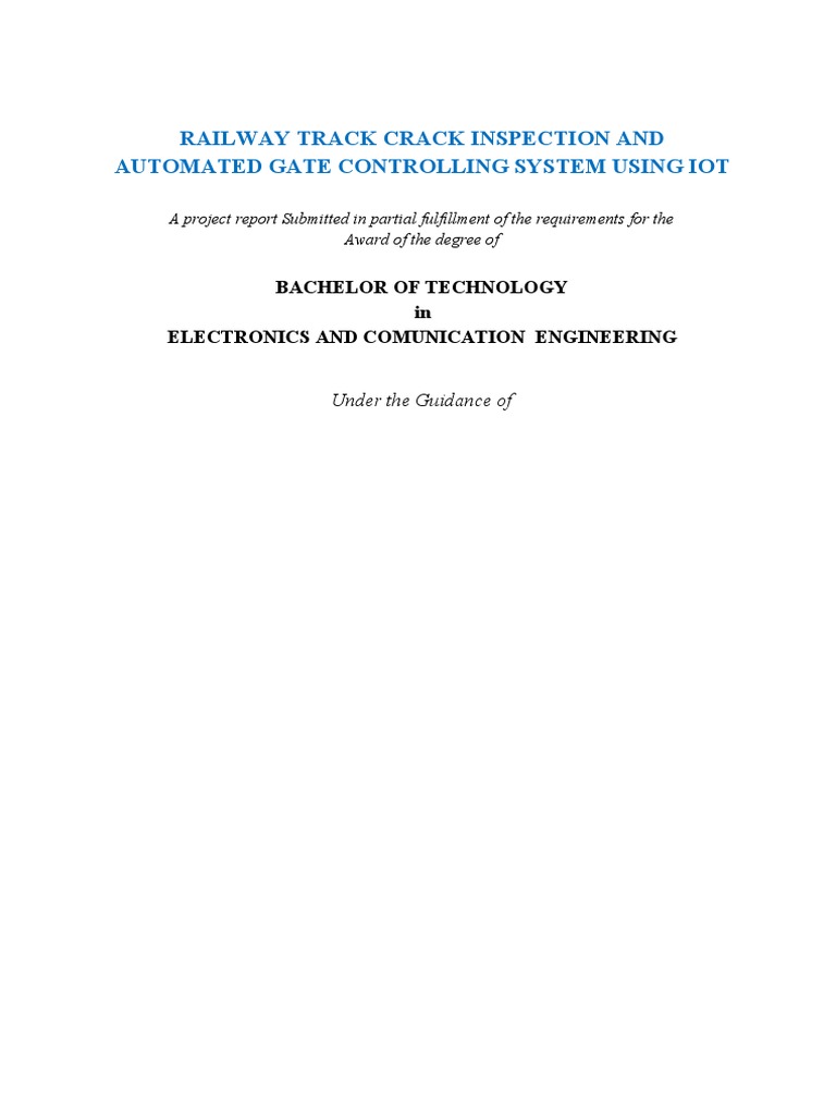 Railway Track Crack Detection | PDF | Rectifier | Embedded System