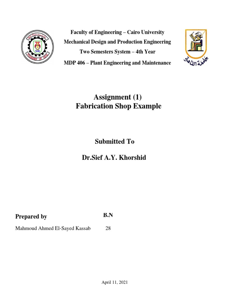 Fabrication Shop Layout and Cost Analysis | PDF | Grinding (Abrasive ...