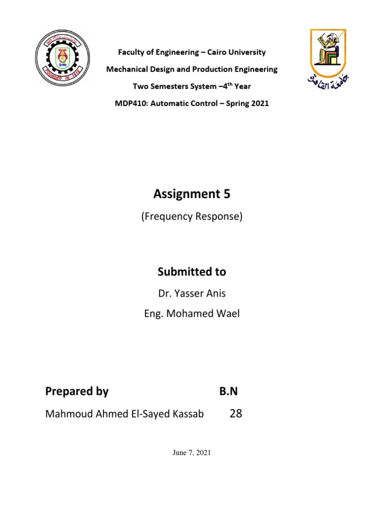 Frequency Response (Report) | PDF | Signal Processing | Computer Engineering