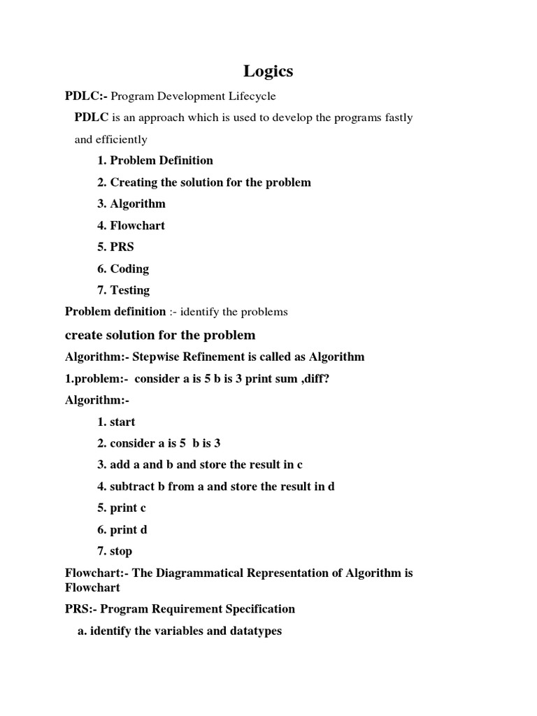 Program Development Lifecycle: An Analysis of the Stages and Examples of Programming Problems ...
