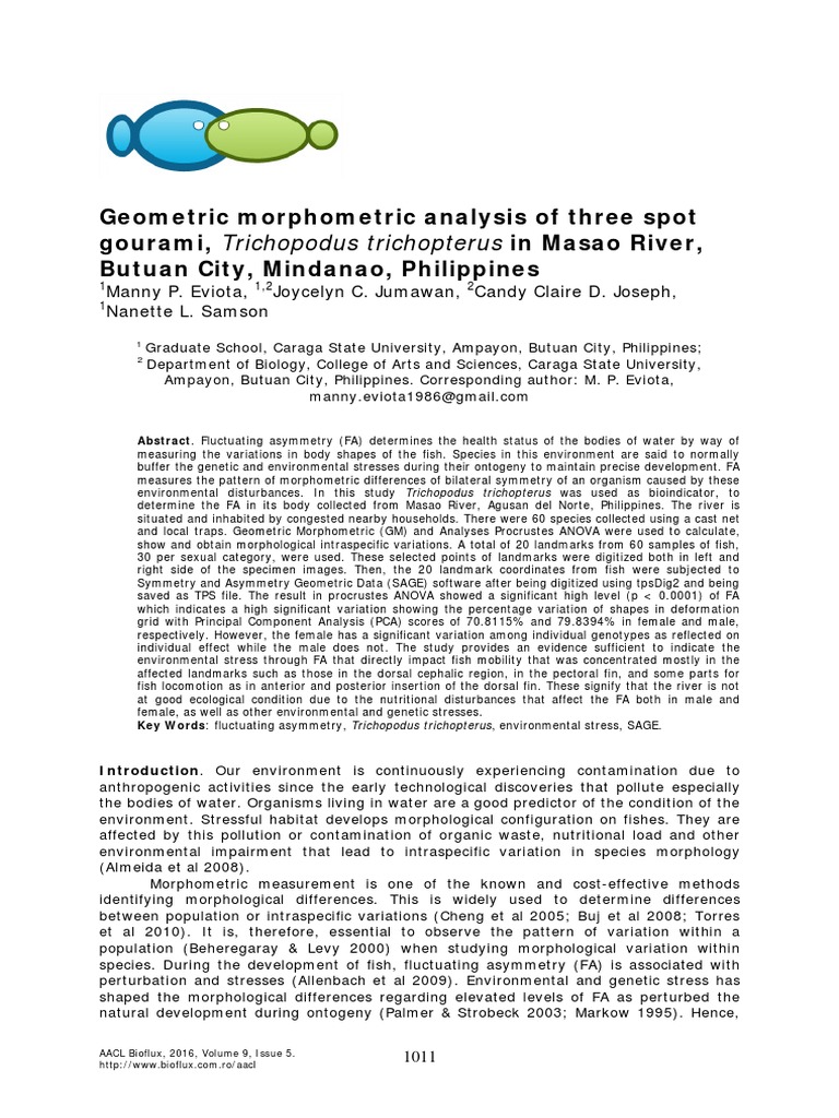 Geometric Morphometric Analysis | PDF | Morphometrics | Principal ...