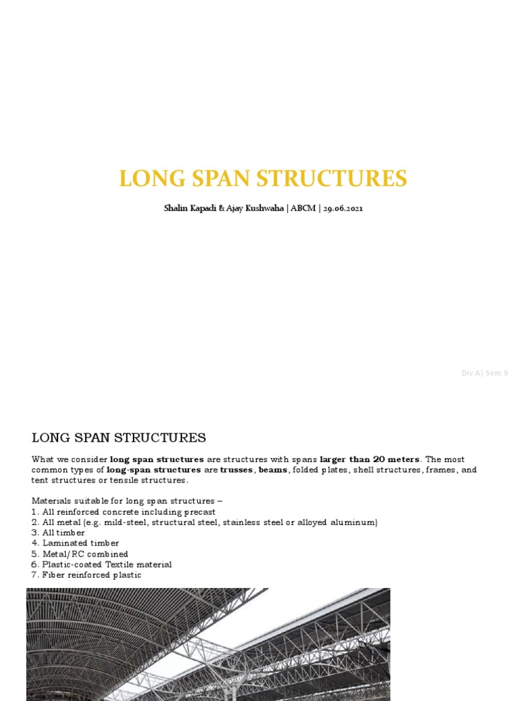 Abcm - Long Span - Report | PDF | Truss | Beam (Structure)