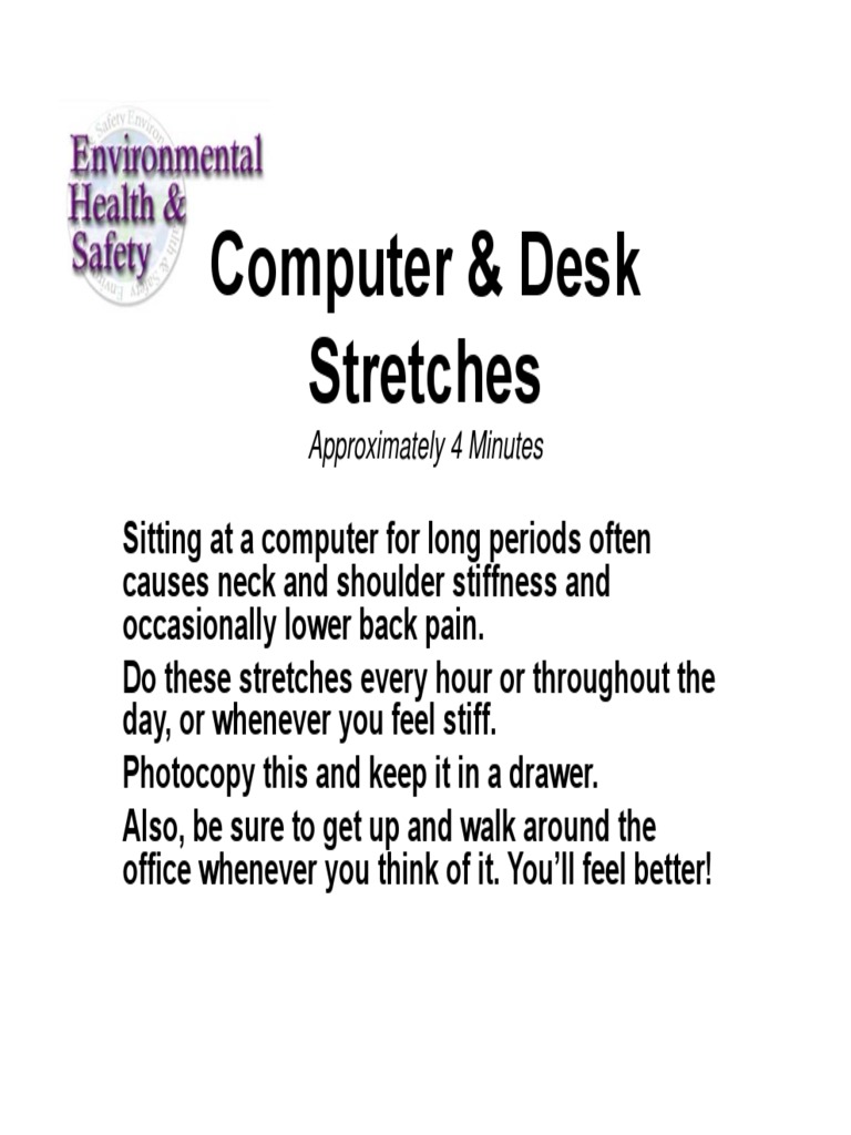 Computer Desk Stretches | PDF