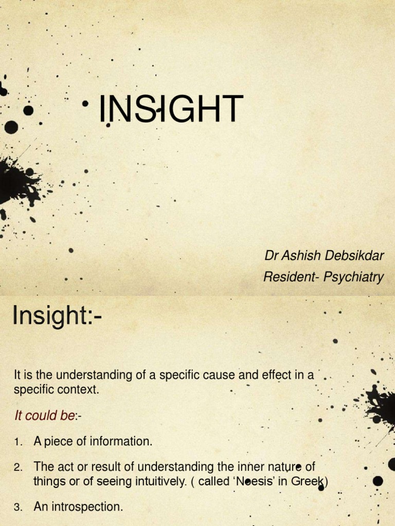 Insight | PDF | Psychosis | Psychotherapy