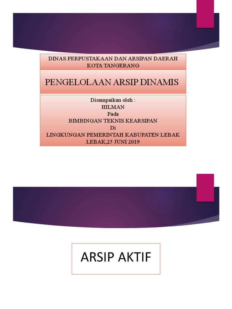Arsip Aktif | PDF