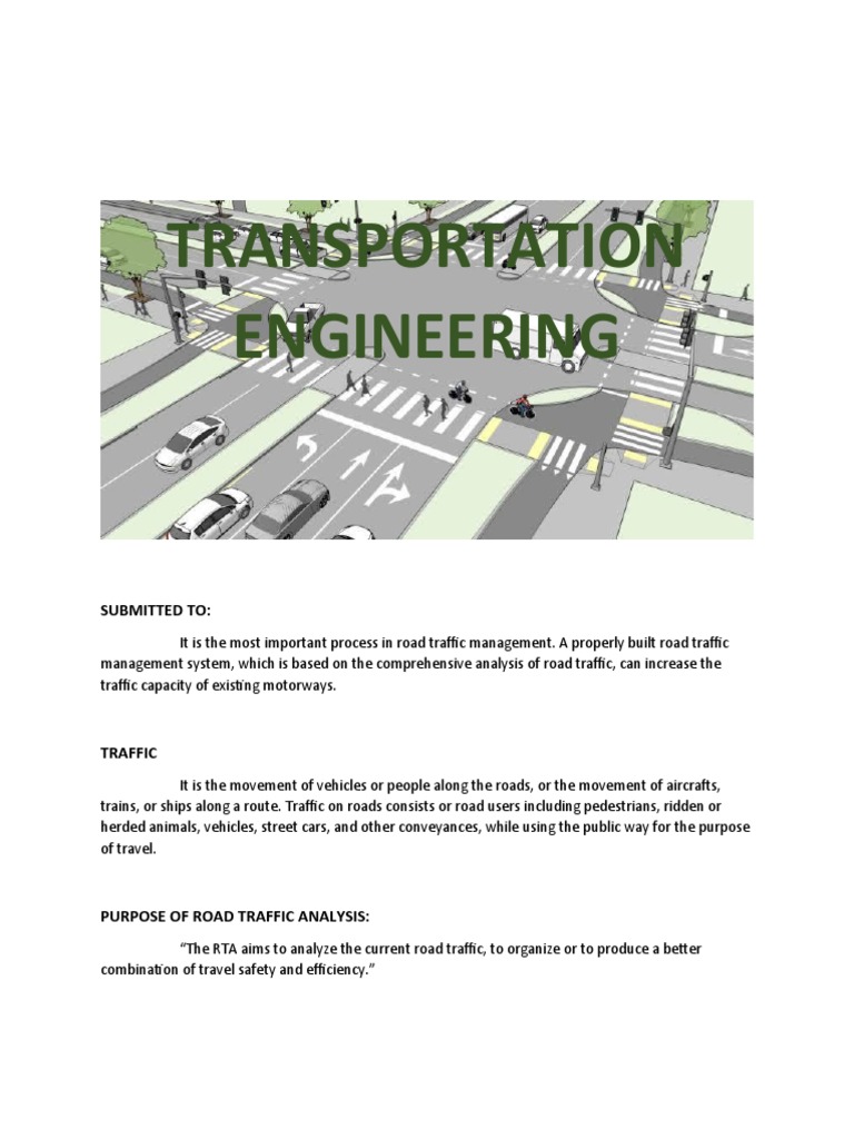Transportation Engineering Overview | PDF | Pedestrian | Traffic