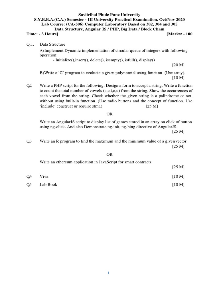 Updated - SYBCA - Practical Slips | PDF | Angular Js | Java Script