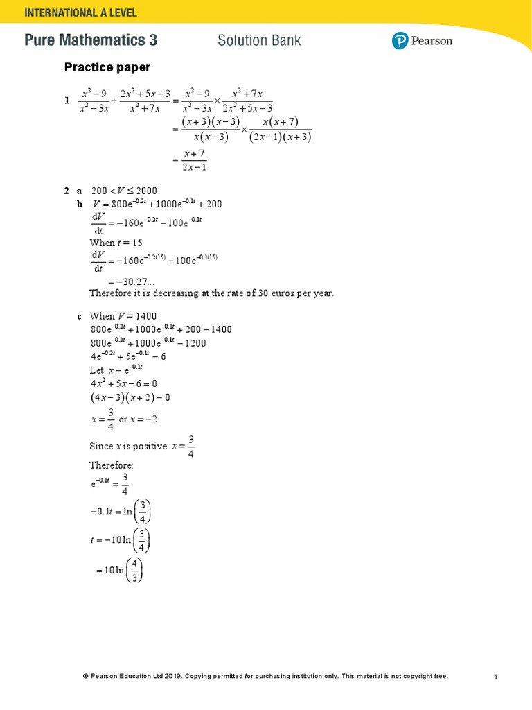 Ial Maths p3 PEP | PDF | Mathematical Analysis | Teaching Mathematics