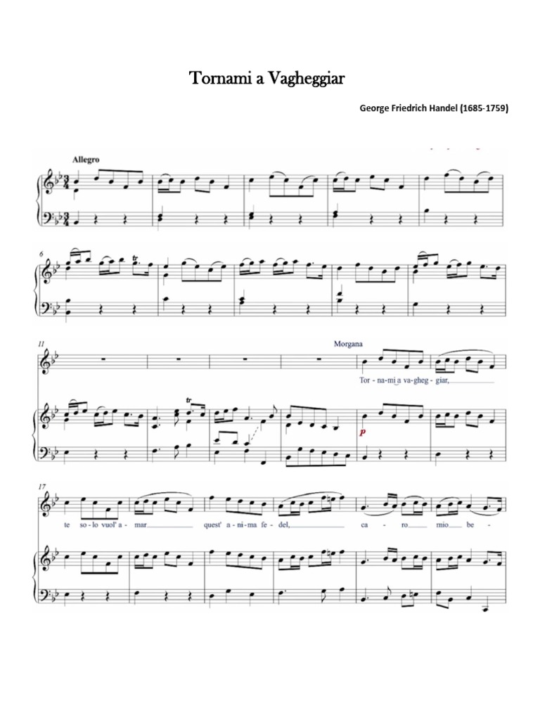 Tornami A Vagheggiar | PDF