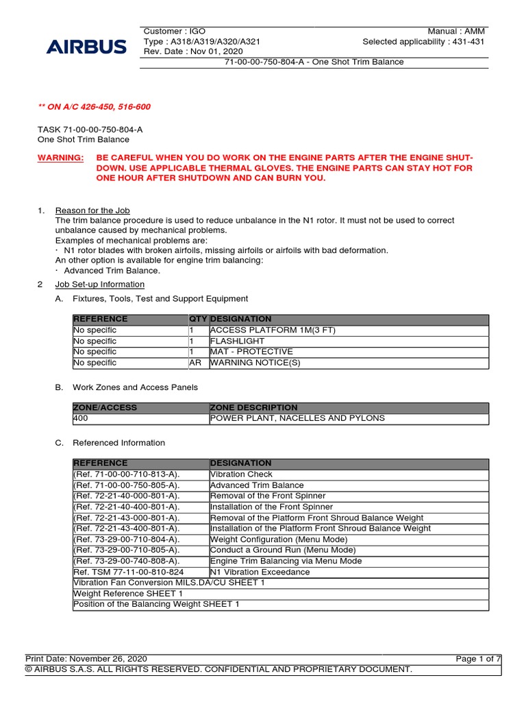 On Shot Fan Blade Balancing Leap 1a | PDF | Airbus | Aviation