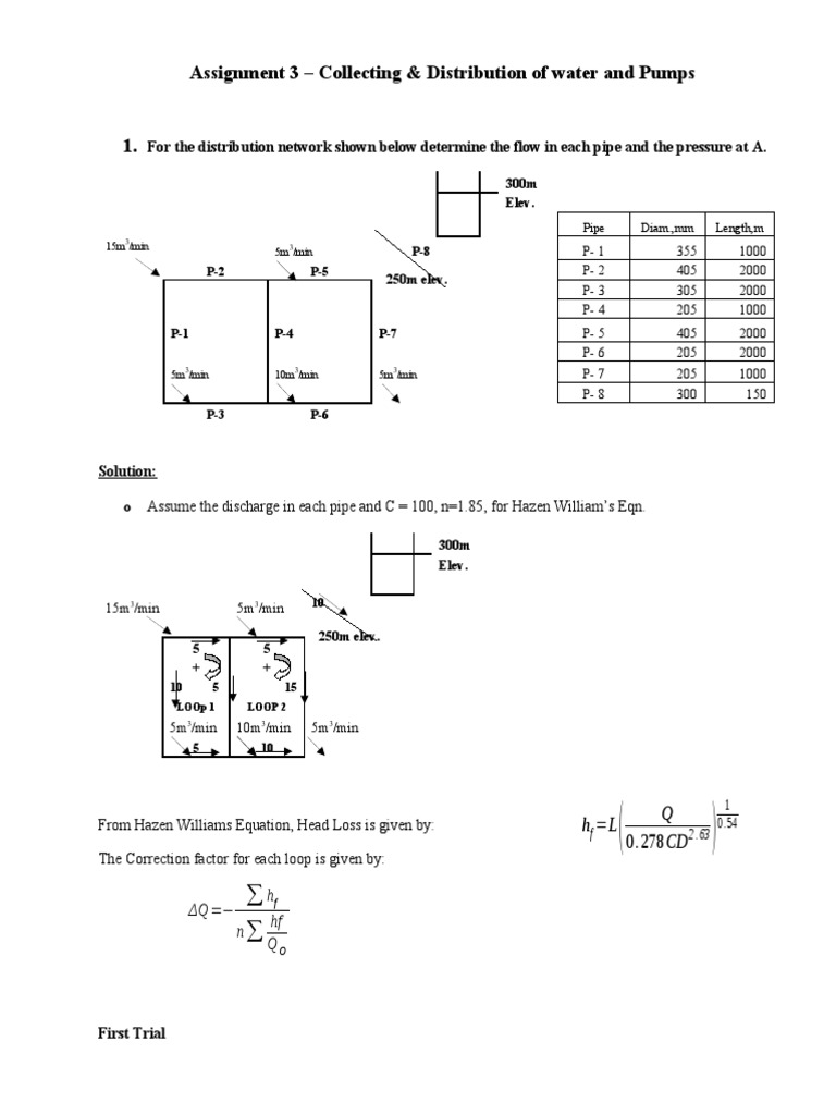 Assignment 3 & 4 - Answers | PDF | Aquifer | Pump