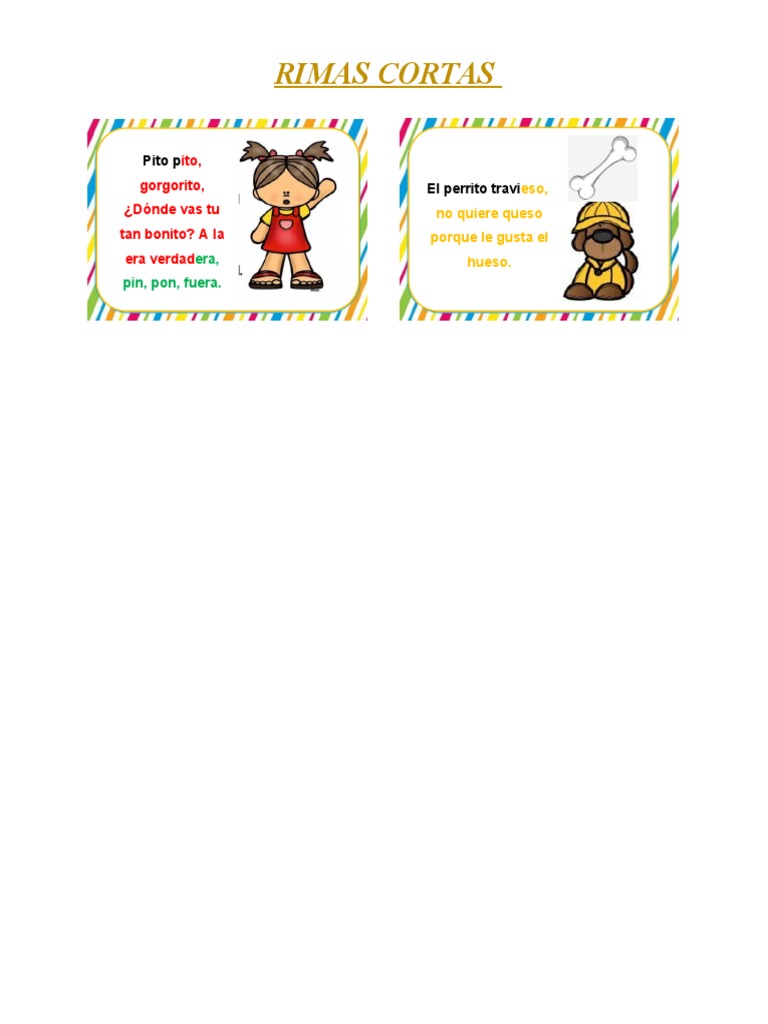 Rimas Infantiles Divertidas Pdf