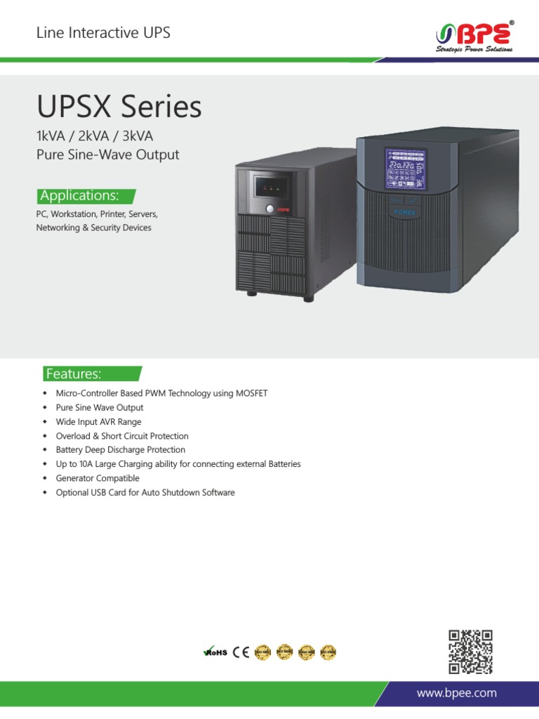 UPSX Series 1-3kVA Catalogue | PDF | Electrical Engineering | Computer ...