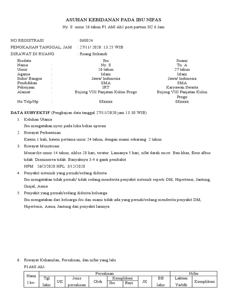 PNC 1 - Ny L 6 Jam Normal | PDF