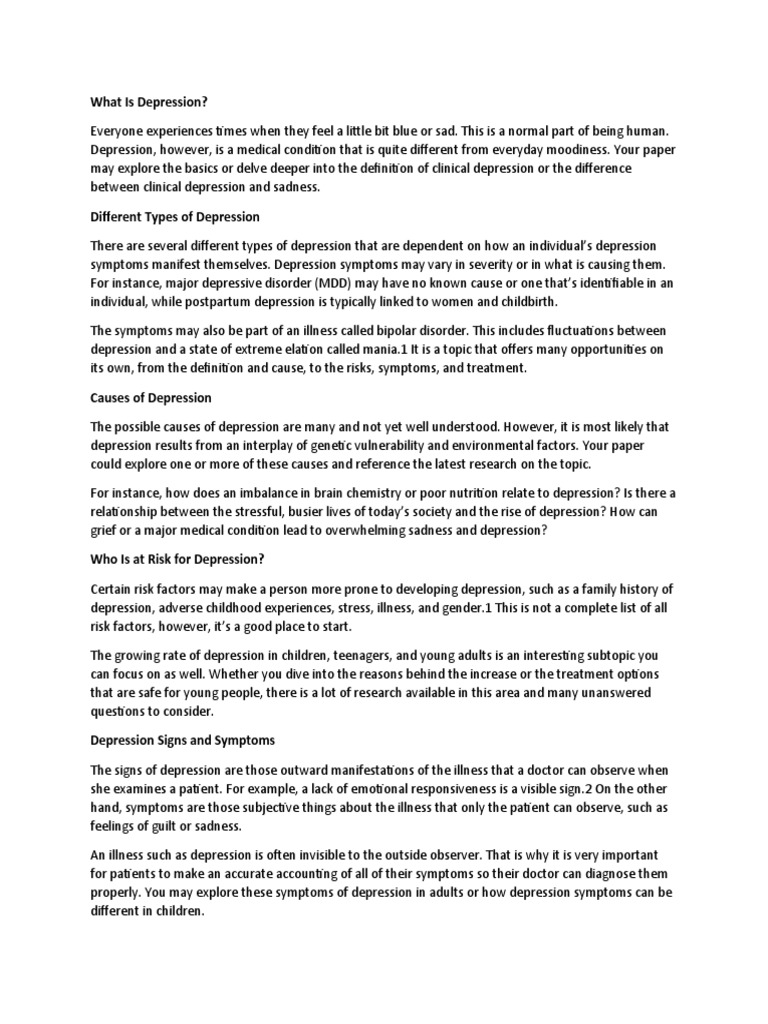 Depression Research | PDF | Major Depressive Disorder | Mood Disorders