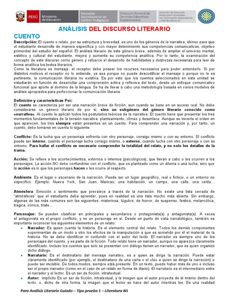 Análisis del Cuento Literario | PDF | Narrativa | Poesía