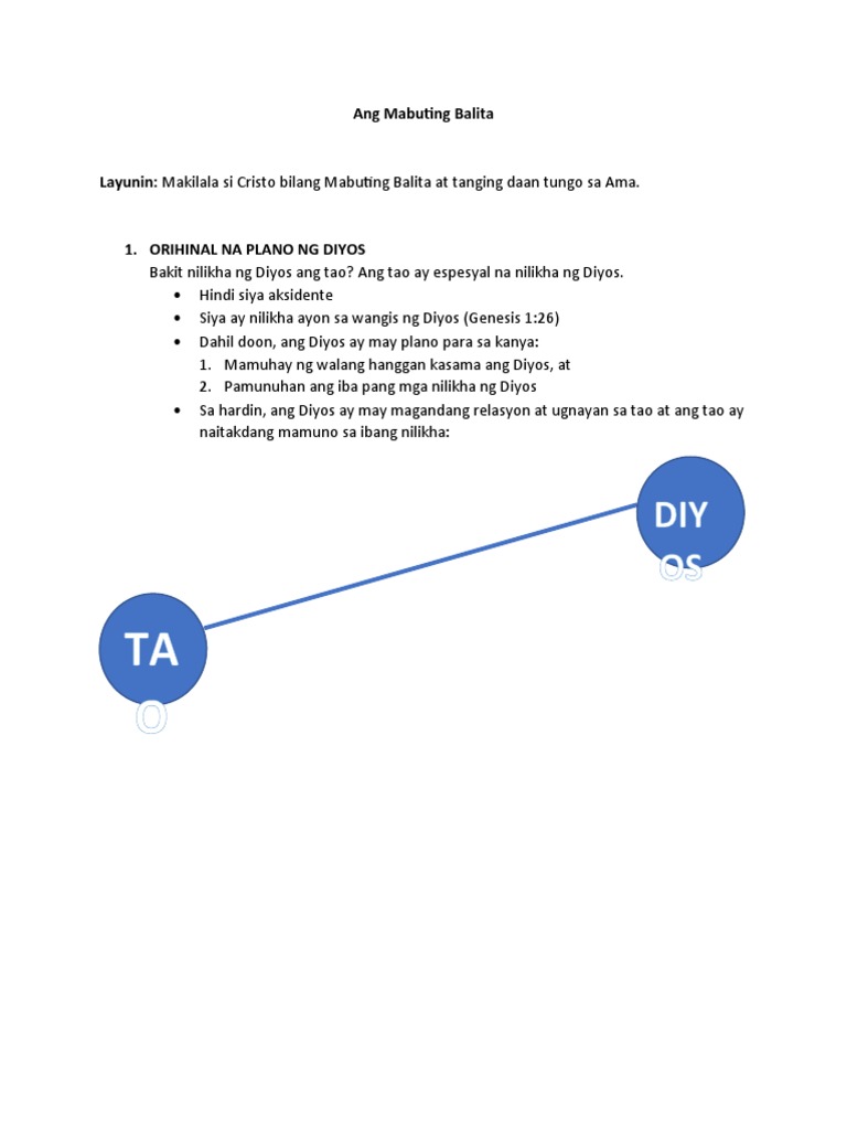 Ang Mabuting Balita | PDF